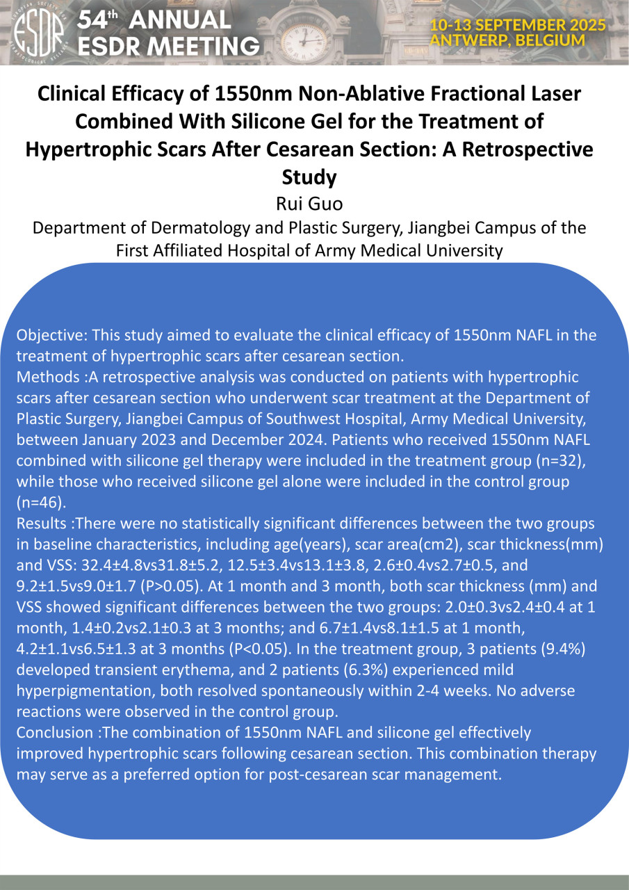 ESDR 2025 - Clinical Efficacy of 1550nm Non-Ablative Fractional Laser ...